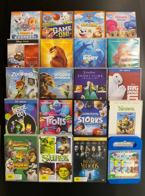 20 ASSORTED KIDS DVDs bulk lot (Region 4) pre-owned Disney, Pixar ...