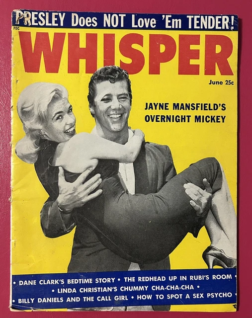 VINTAGE “WHISPER” MAGAZINE Jayne Mansfield June 1957- Neat Pics!! £9.82 - PicClick UK