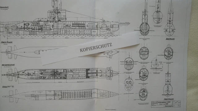 U-BOOT-KRIEG GENERALPLAN U-BOOT TYP XXIII UNTERSEEBOOT 230 t EUR 17,00 ...