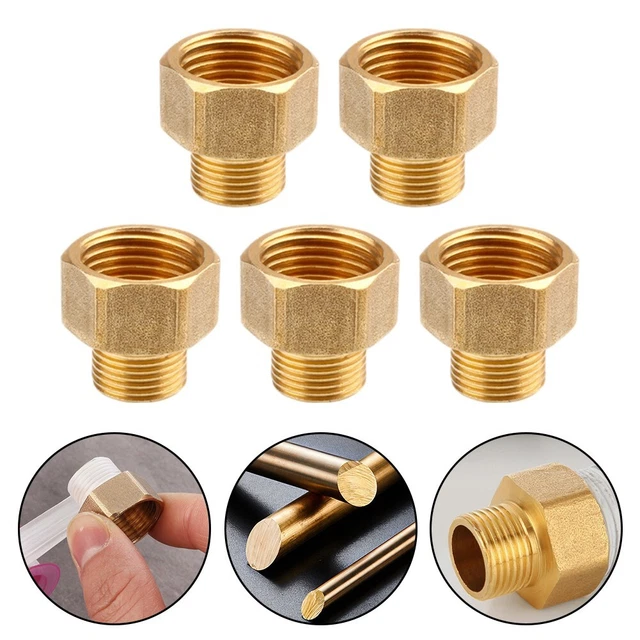 ADAPTATEUR DE RACCORDS de tuyauterie en laiton G 1/2 femelle vers G 3/8 mâle sa EUR 12,12 ...