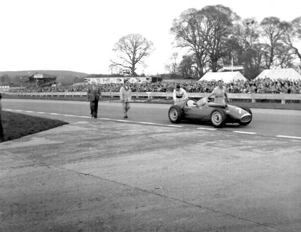 LANCE NOEL MACKLIN Pushing Moss Maserati At Goodwood 1955 Old Motor ...