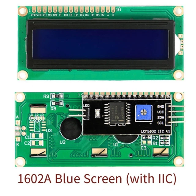 SCUDO MODULO LCD blu giallo verde 1602 con retroilluminazione ... SCUDO MODULO LCD blu giallo verde 1602 con retroilluminazione ...