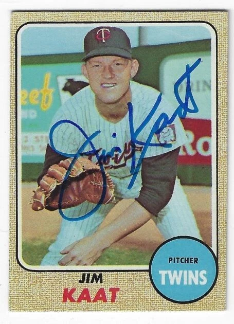 CARTE TOPPS DÉDICACÉE JIM KAAT Minnesota Twins 1968 #450 - avec COA EUR ...