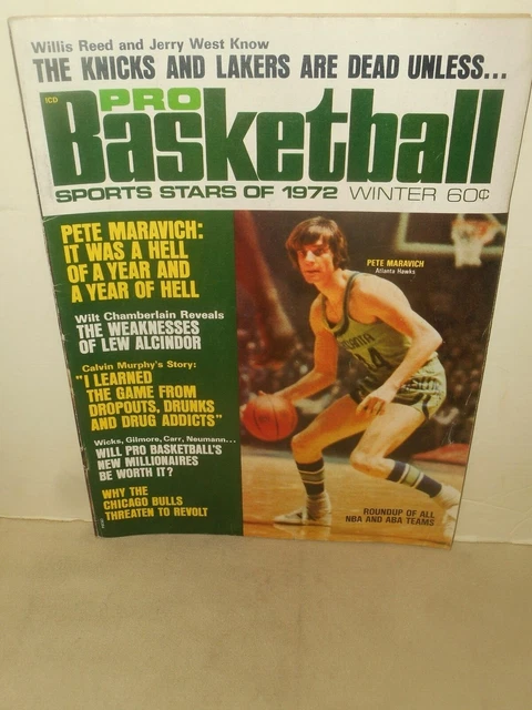 1972 PRO BASKETBALL Sports Stars Magazine Pete Maravich Calvin Murphy ...