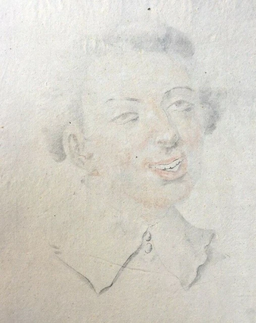 DESSIN ANCIEN, CRAYON noir et sanguine, Portrait d'homme, XIXe ou avant ... DESSIN ANCIEN, CRAYON noir et sanguine, Portrait d'homme, XIXe ou avant ...