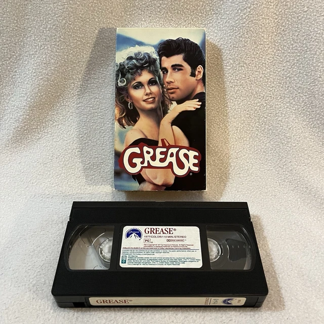 GREASE VHS 1988 Paramount Olivia Newton John Travolta Musical Classic ...