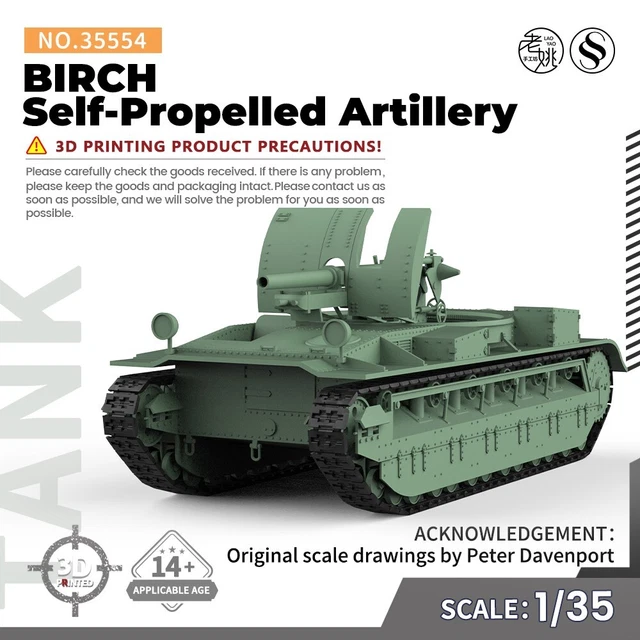 SSMODEL SS35554 1/35 Military Model Kit BIRCH Self-Propelled Artillery ...