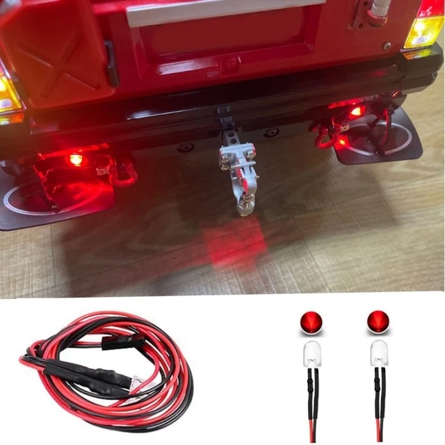 BRIGHT 5MM LED Upgrades for Remote Control Car 2 White /2 Redness Lamps ...
