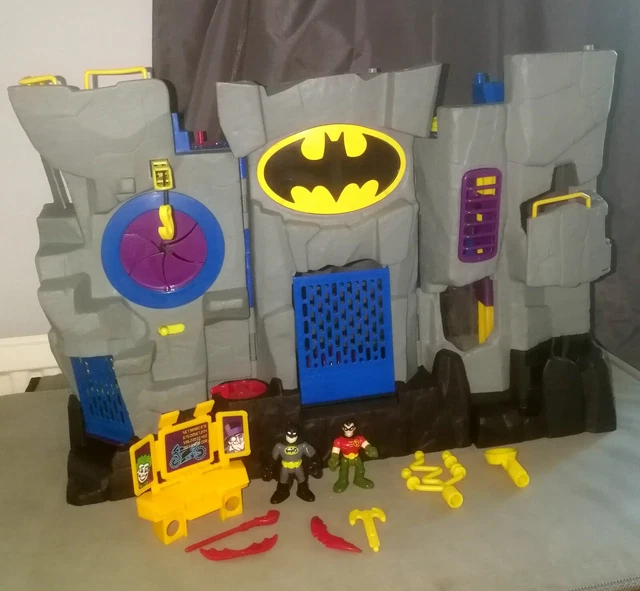 FISHER PRICE IMAGINEXT DC Super Friends Batman Batcave with Batman ...