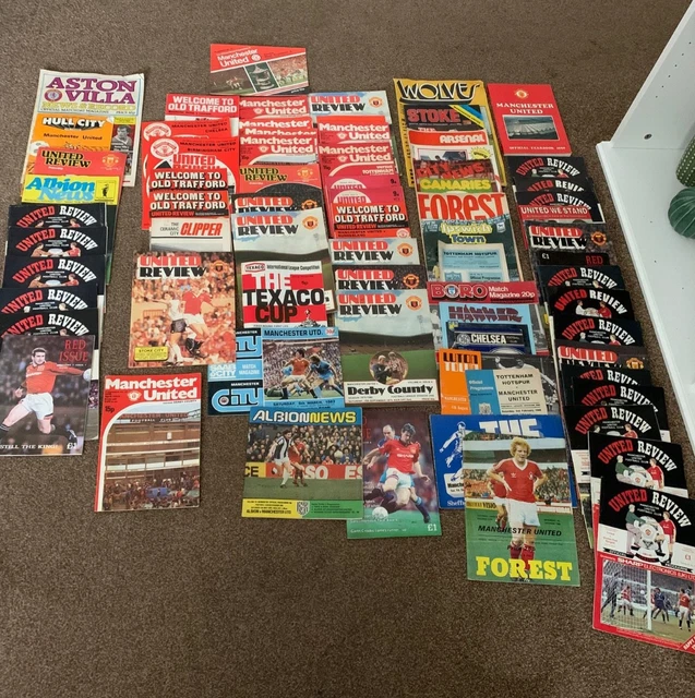 MANCHESTER UNITED FOOTBALL programmes- 1970s onwards £104.70 - PicClick UK