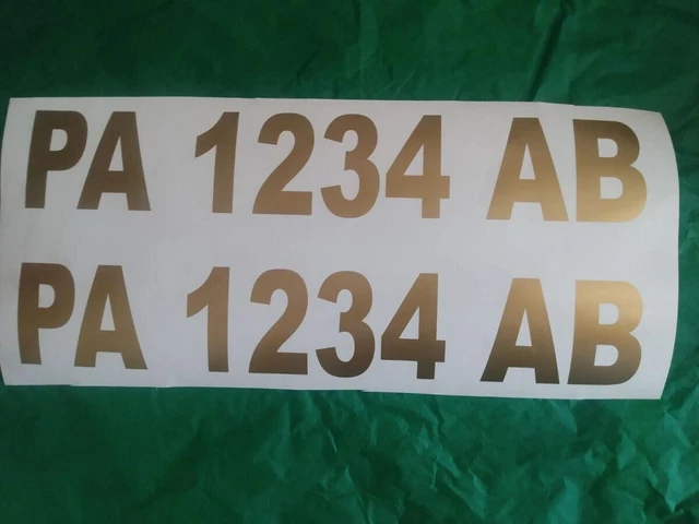 BOAT REGISTRATION NUMBERS Custom Made With Your Boat Number Gold Vinyl ...