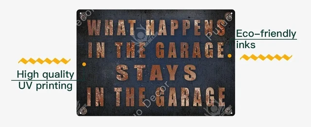 GARAGE AUTO REPAIR Price List Metal Tin Sign Mechanic Man Cave Humor ...