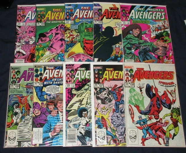 AVENGERS #236-245 SCARLET WITCH! SHE-HULK! SPIDER-MAN! 10 Issues! 1983/ ...