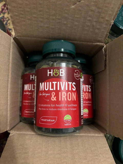HOLLAND & BARRETT Multivits with Iron + 13 Vitamins |240 Tablets | New ...