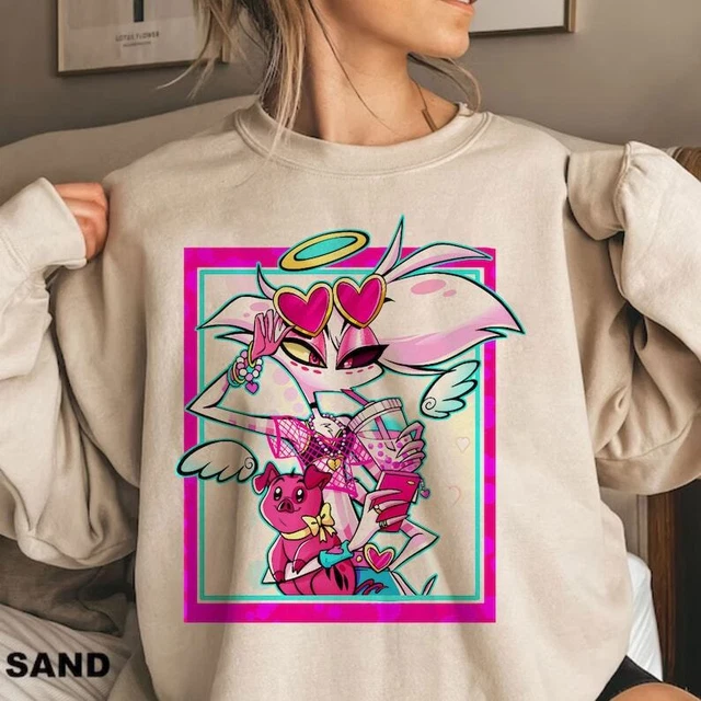 HAZBIN HOTEL ANGEL Dust And Fat Nugget Cute T-Shirt, Helluva Boss ...