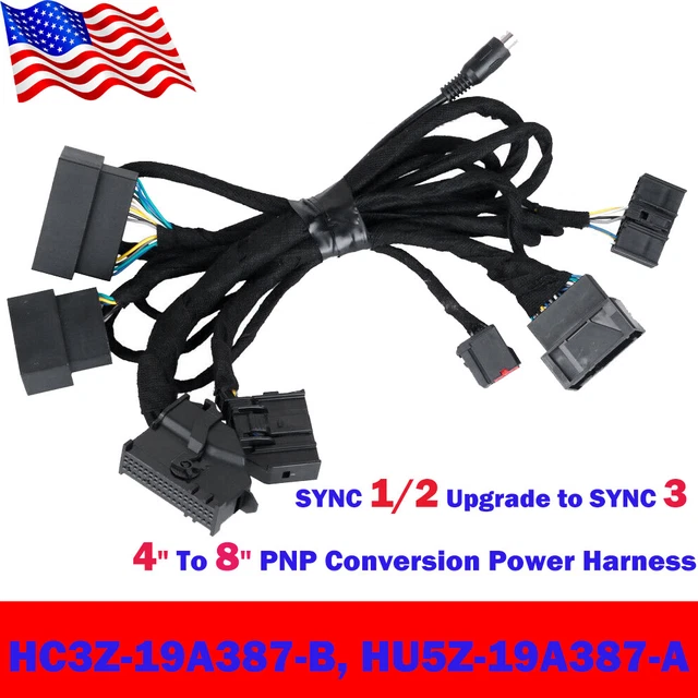 FOR FORD SYNC 1 /SYNC 2 to SYNC 3 Upgrade 4" to 8" PNP Conversion Power ...