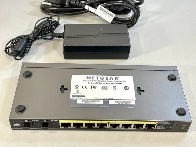 NETGEAR PROSAFE (GS110TP-100NAS) 8-Ports External Ethernet Switch EUR ...