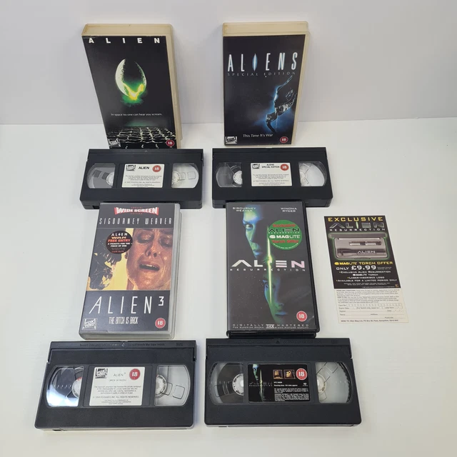 ALIEN, ALIENS, ALIEN 3 & Alien Resurrection VHS Collection £24.99 ...
