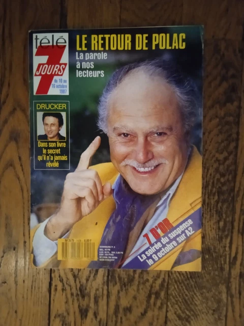 MAGAZINE TÉLÉ 7 jours de 1987 - Michel Polac EUR 5,00 - PicClick FR