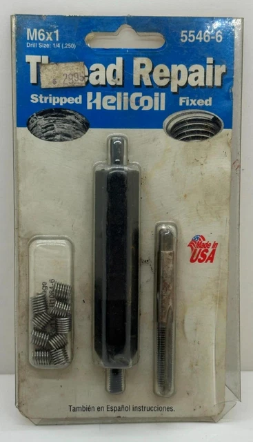 HELICOIL 5546-6 THREAD Repair Kit, 6mm x 1.00 NC $32.00 - PicClick