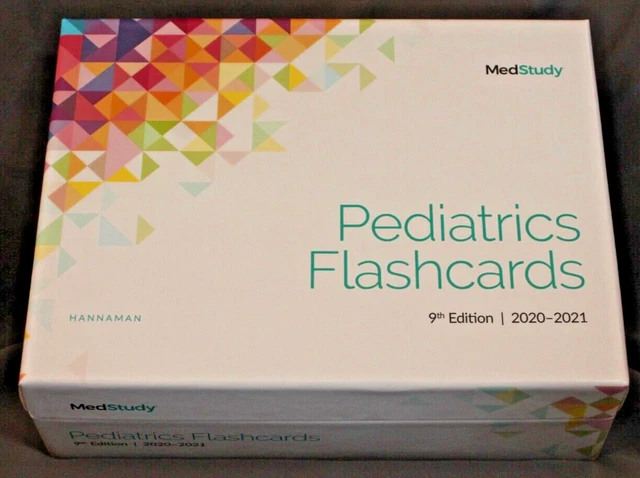 MEDSTUDY PEDIATRICS FLASHCARDS 9th Edition 2020-2021 Hannaman $99.99 ...