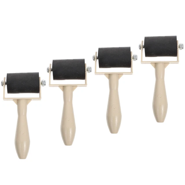 4 PCS BRAYER for Printmaking Glue Roller Woodworking Mini Child Rubber ...
