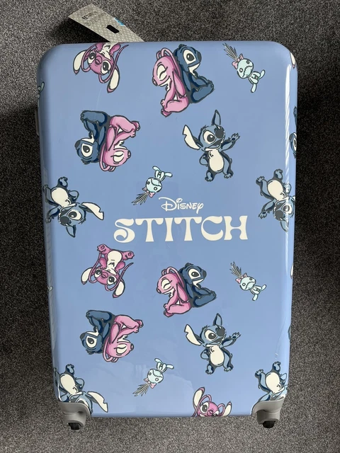 DISNEY STITCH LARGE Hard Shell Suitcase 4 Wheeled Trolley Case Primark ...