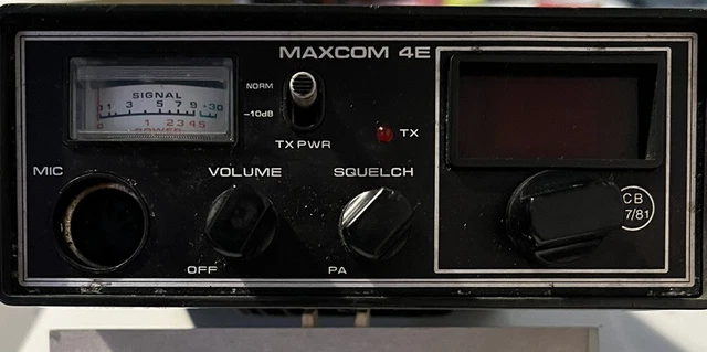 MAXCOM SUPER 4E CB 27MHz FM Transceiver 1982 Vintage Radio £29.95 ...