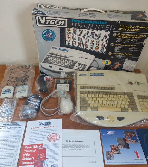 VTECH PRE COMPUTER Prestige Kids Learning Laptop Collectable Vintage ...