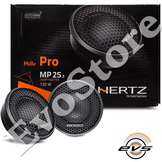 COPPIA TWEETER HERTZ Serie Mille Pro MP25.3 Tetolon Fiber 120W Neodimio NUOVI EUR 99,00 ...