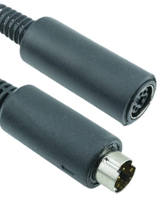 7 PIN MINI DIN Extension lead / cable, male to female, all 7 pins ...