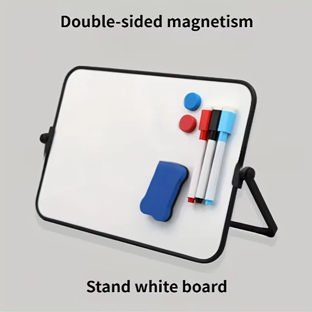 SMALL DRY ERASE Board ,Double-Sided Whiteboard Stand,Magnetic Mini dry ...