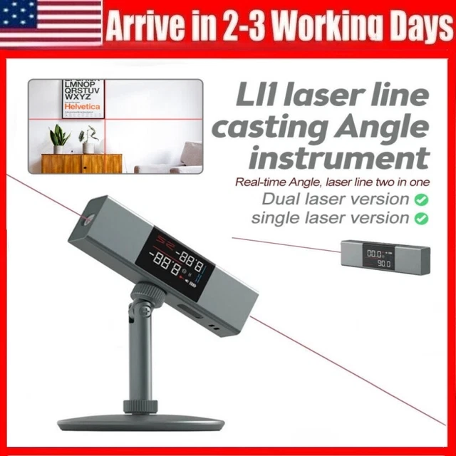 DIGITAL 2 IN1 Level Laser Protractor Inclinometer Angle Measure Meter ...