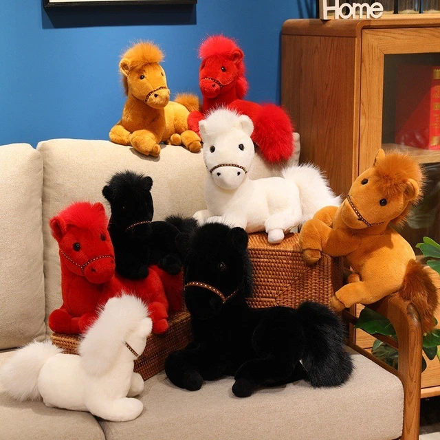 PONY YEAR OF The Horse Plush Toy With 3d Cotton Filling For Lunar New ...