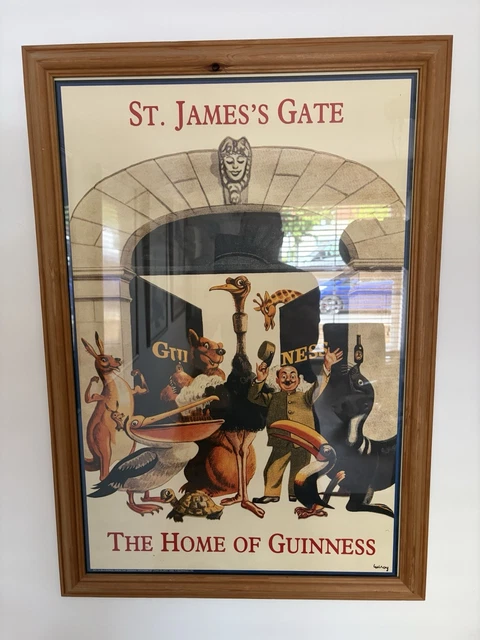 JOHN GILROY VINTAGE Guinness Posters, Set of 9 Framed Prints £208.70 ...