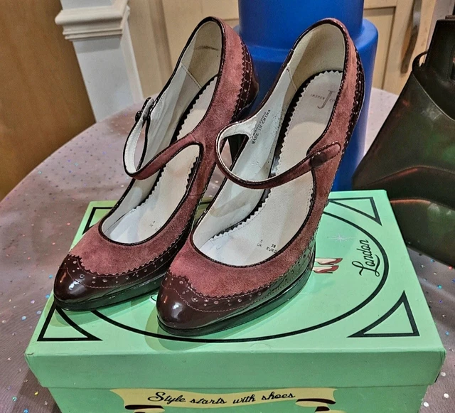 JASPER CONRAN VINTAGE Brogue Mary Janes £31.90 - PicClick UK