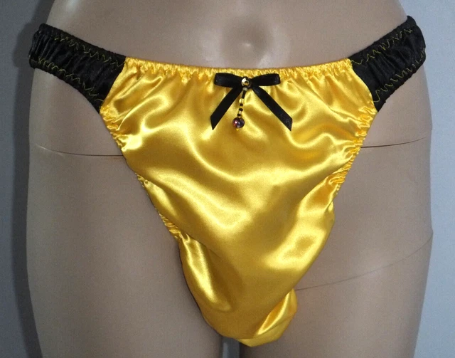 SISSY HI-LEG DOUBLE Satin Under-Trouser Full Bum Panties Crossderess ...