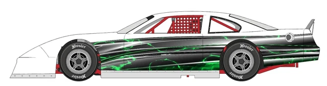 RACE CAR WRAP, Graphics, Decals, IMCA Late Model Dirt #12 EUR 155,63 ...