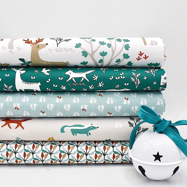 DEMI MÈTRE PAQUET - Jolibois Pretty Bois X 5 - Tissu Coton Patchwork ...