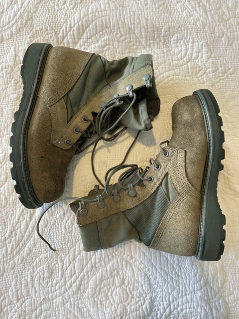 UFCW MENS MONDO PT Combat Military Boots Sage Green Leather Steel Toe 5 ...
