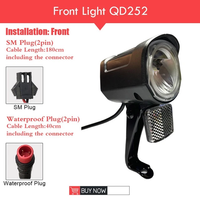 PHARE DE V LO lectrique pratique 12V 72V + corne pour la s curit routi re EUR 49,67 - PicClick FR