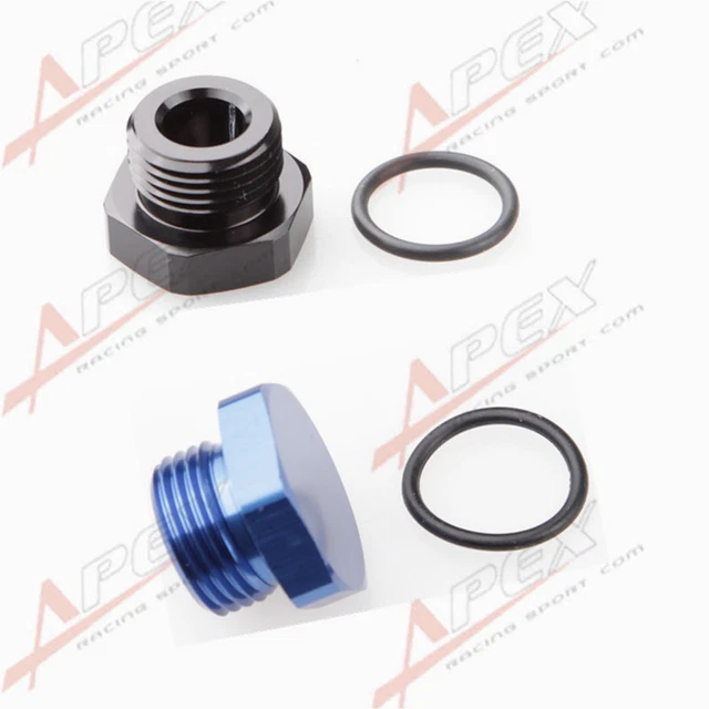 AN3 AN4 AN6 AN8 AN10 AN12 Flare Plug Fitting With O-Ring Seal Aluminum ...