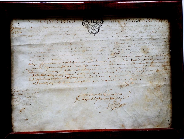 RARE ANCIEN DOCUMENT de louis xvi signée royauté fleur de lys xviii éme ...