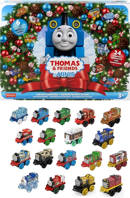 THOMAS FRIENDS 24 Minis Advent Calendar Miniature Push-along Toy Trains ...