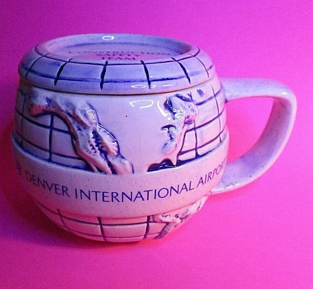 VERY RARE, DENVER International Airport, Coffee mug, Construction Team ...