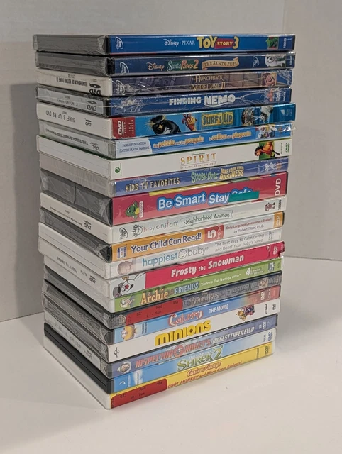 20 SEALED KIDS DVD Lot | Disney, Animated, Christmas, Children, Family ...