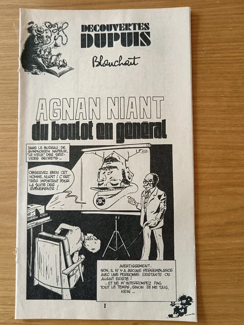 DÉCOUVERTES DUPUIS SPIROU BLANCHART . AGNAN NIANT DU BOULOT EN GENERAL ...