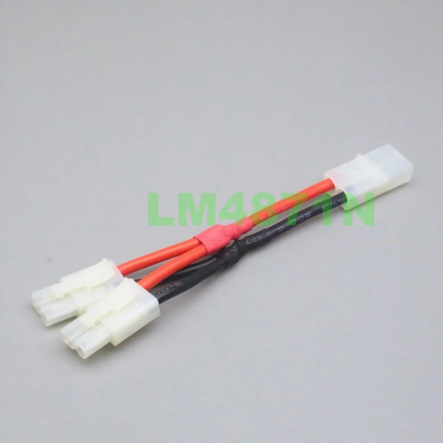 TAMIYA PARALLEL DUAL Battery Y Splitter Connector Cable Wire Harness RC airsoft £4.99 - PicClick UK