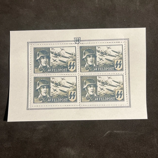 WW2 WWII GERMAN Third Reich NSDAP Nazi WAFFEN WAPEN SS Feldpost stamp ...