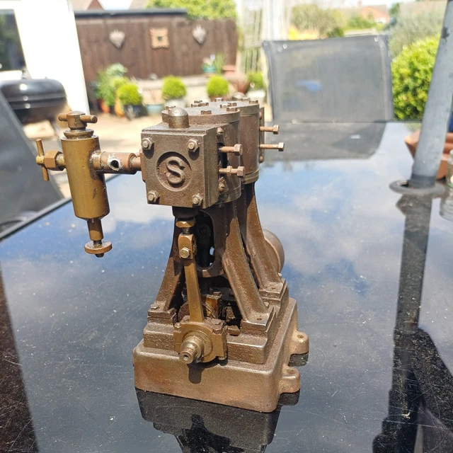 VINTAGE STUART VERTICAL Twin Steam Engine, Steam Plant.live Steam. £151 ...